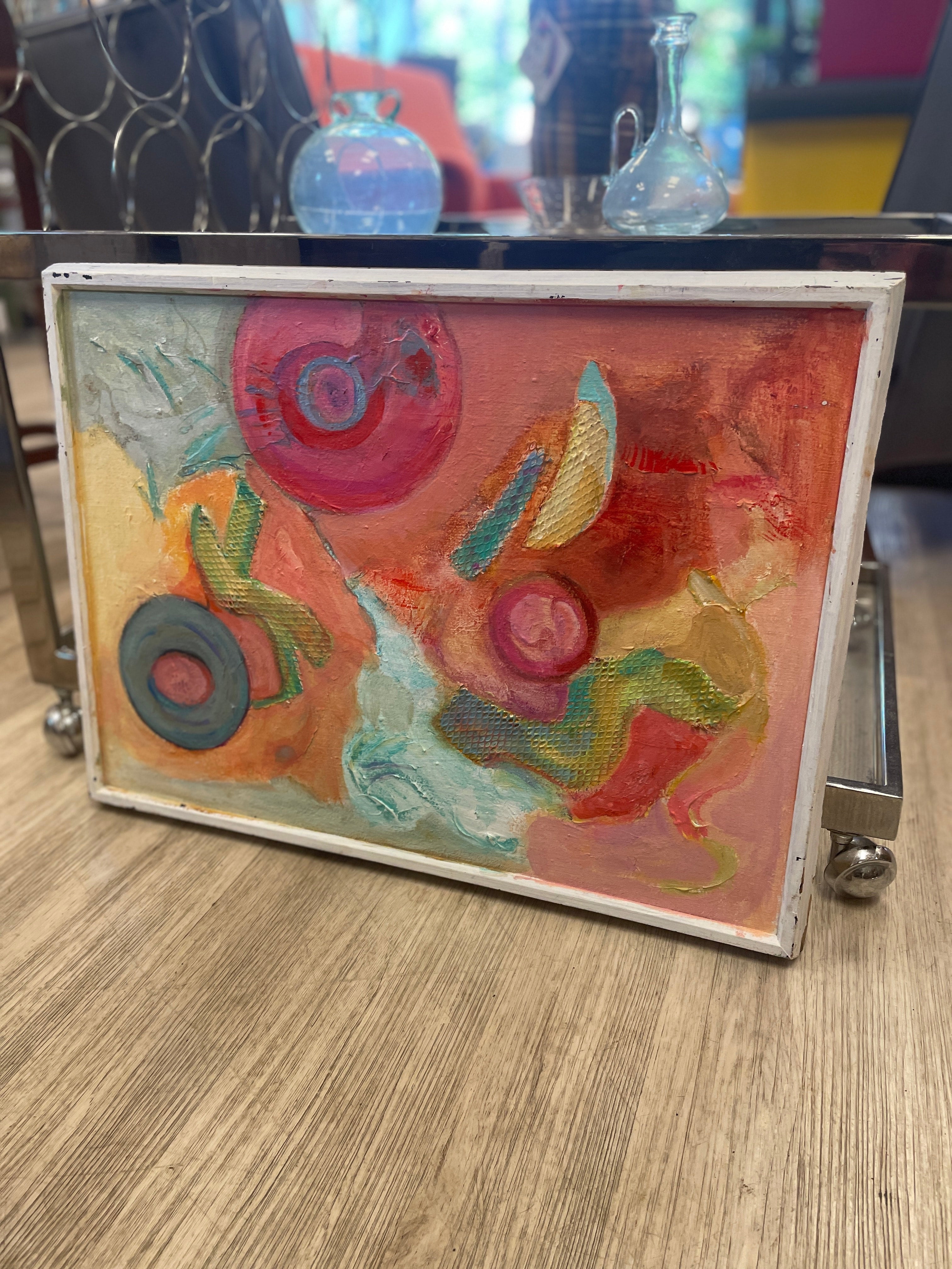 Vintage Original Painting on Canvas - Signed Taflin | Into The Void